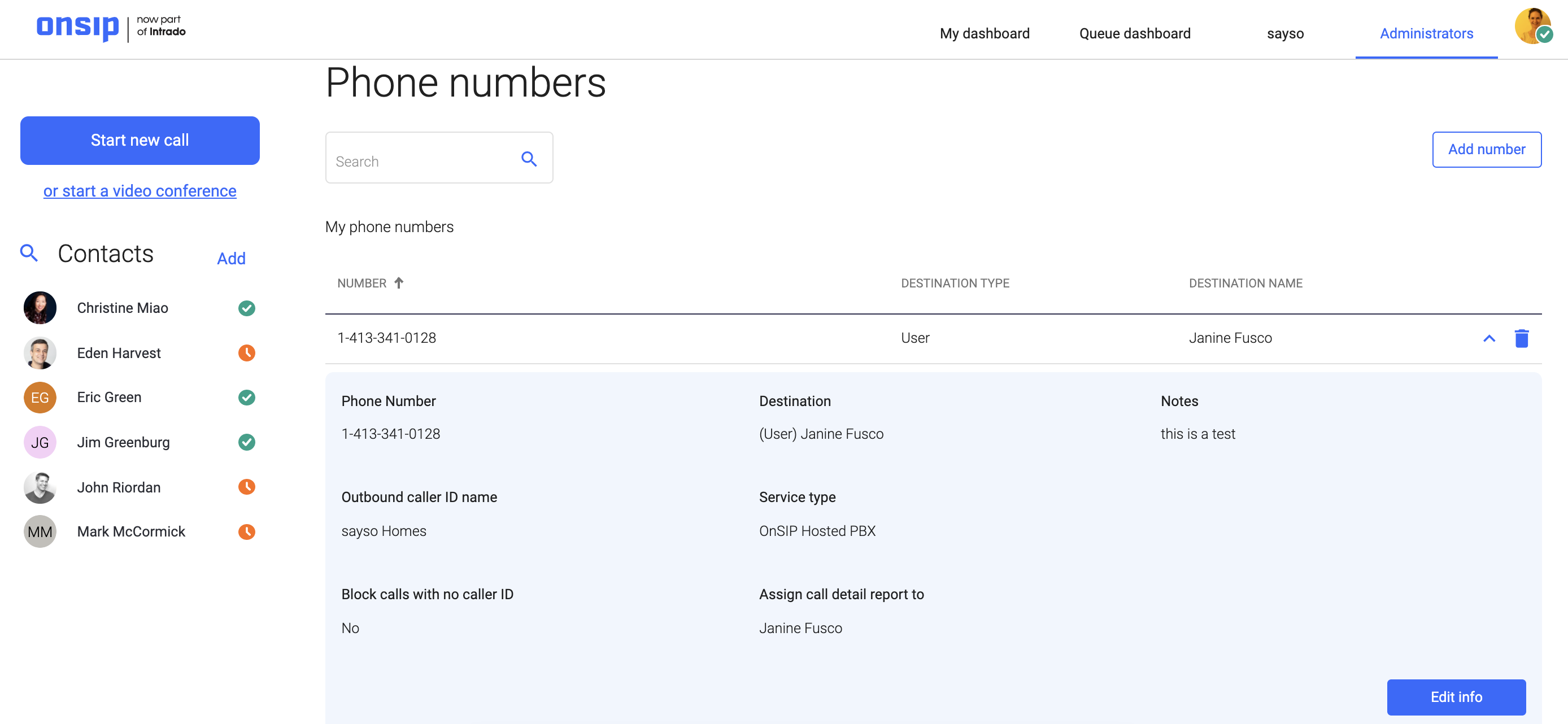 The New Web Admin Portal: Phone Numbers